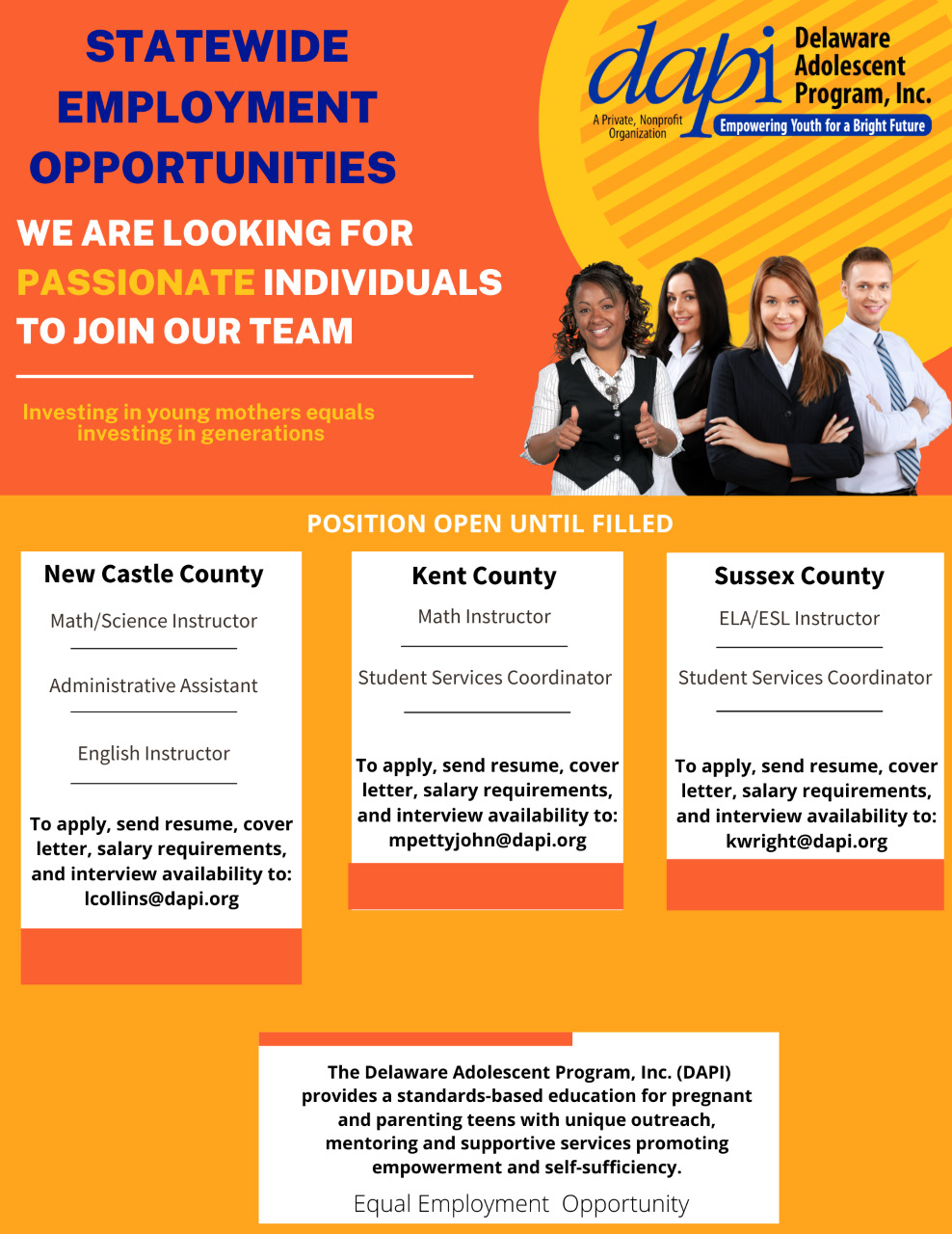 Job Opportunities – DAPI