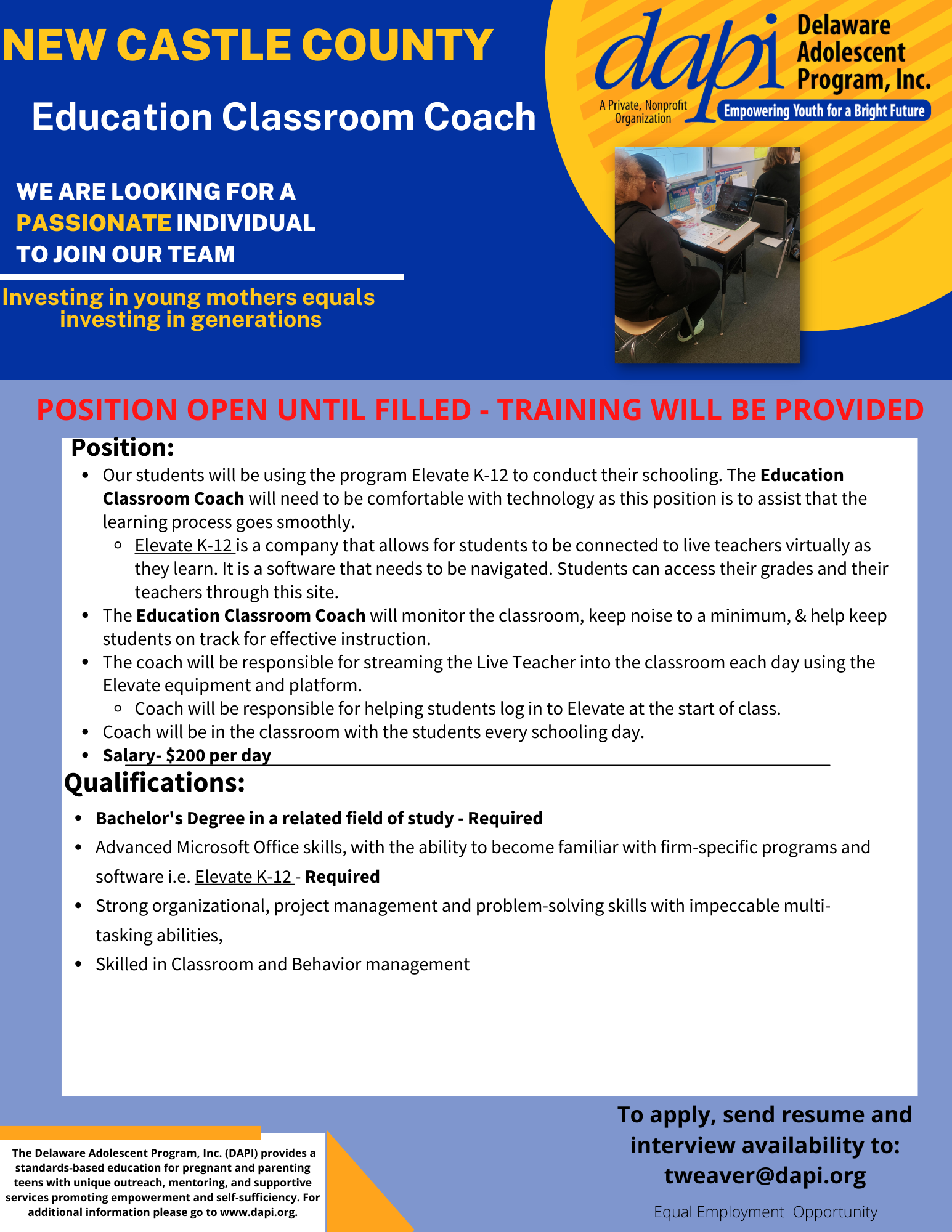 Job Opportunities – DAPI