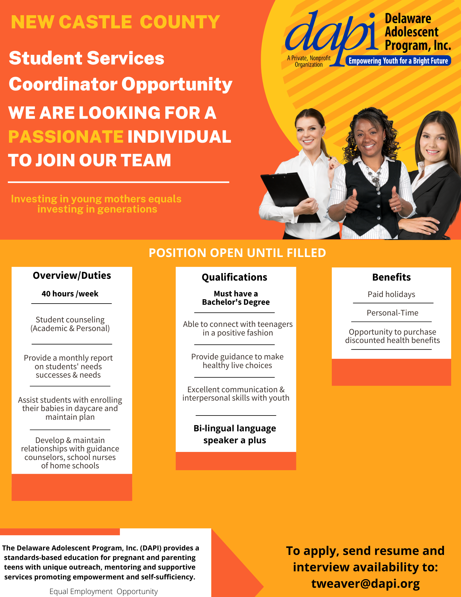 Job Opportunities – DAPI